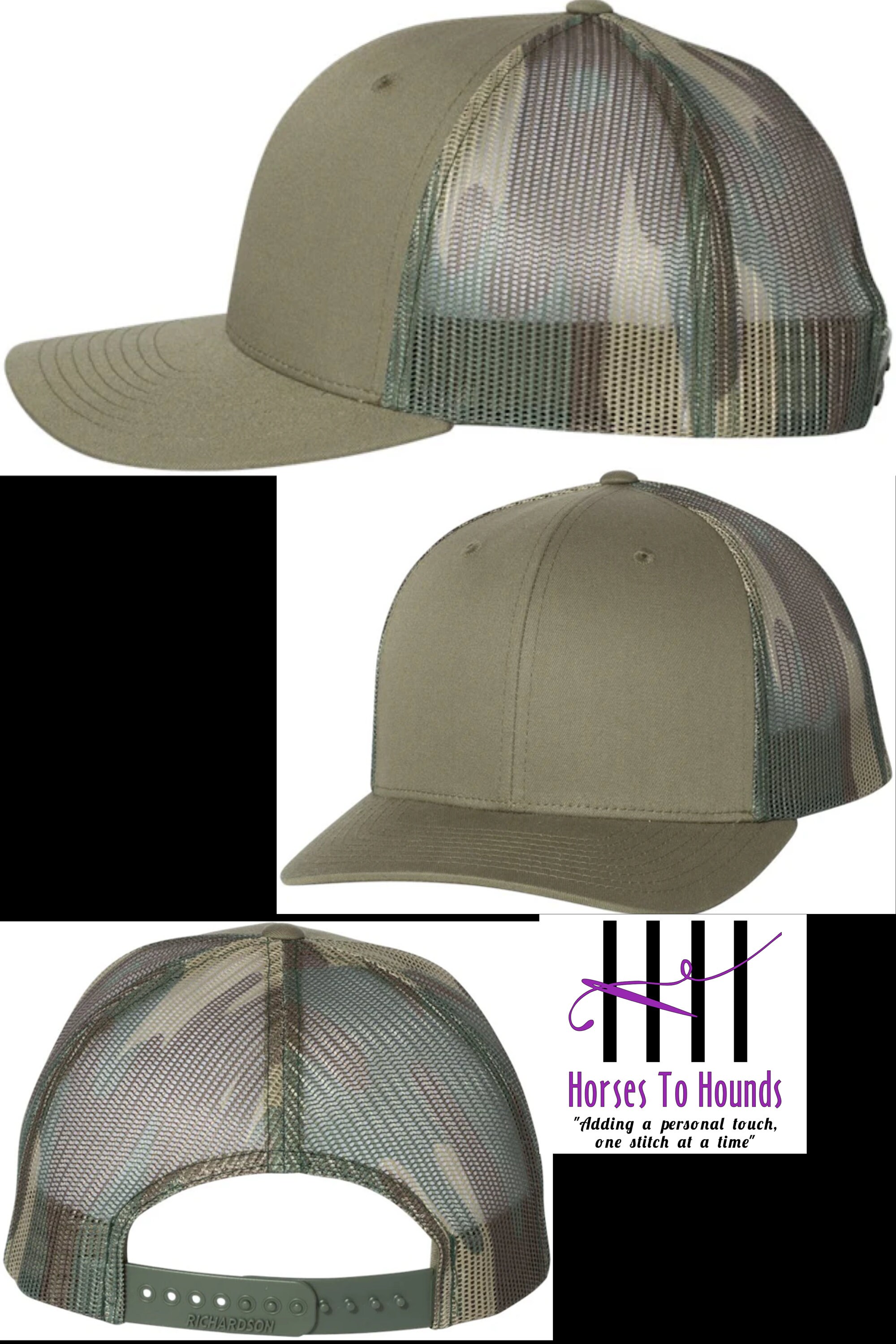 Coon Hunting Rolling Deep Loden and Green Camo Mesh Back Richardson 112 ...