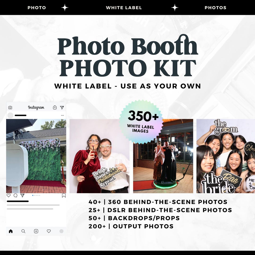 350+ White Label Photo Booth Marketing Photos: Website & Social Media ...