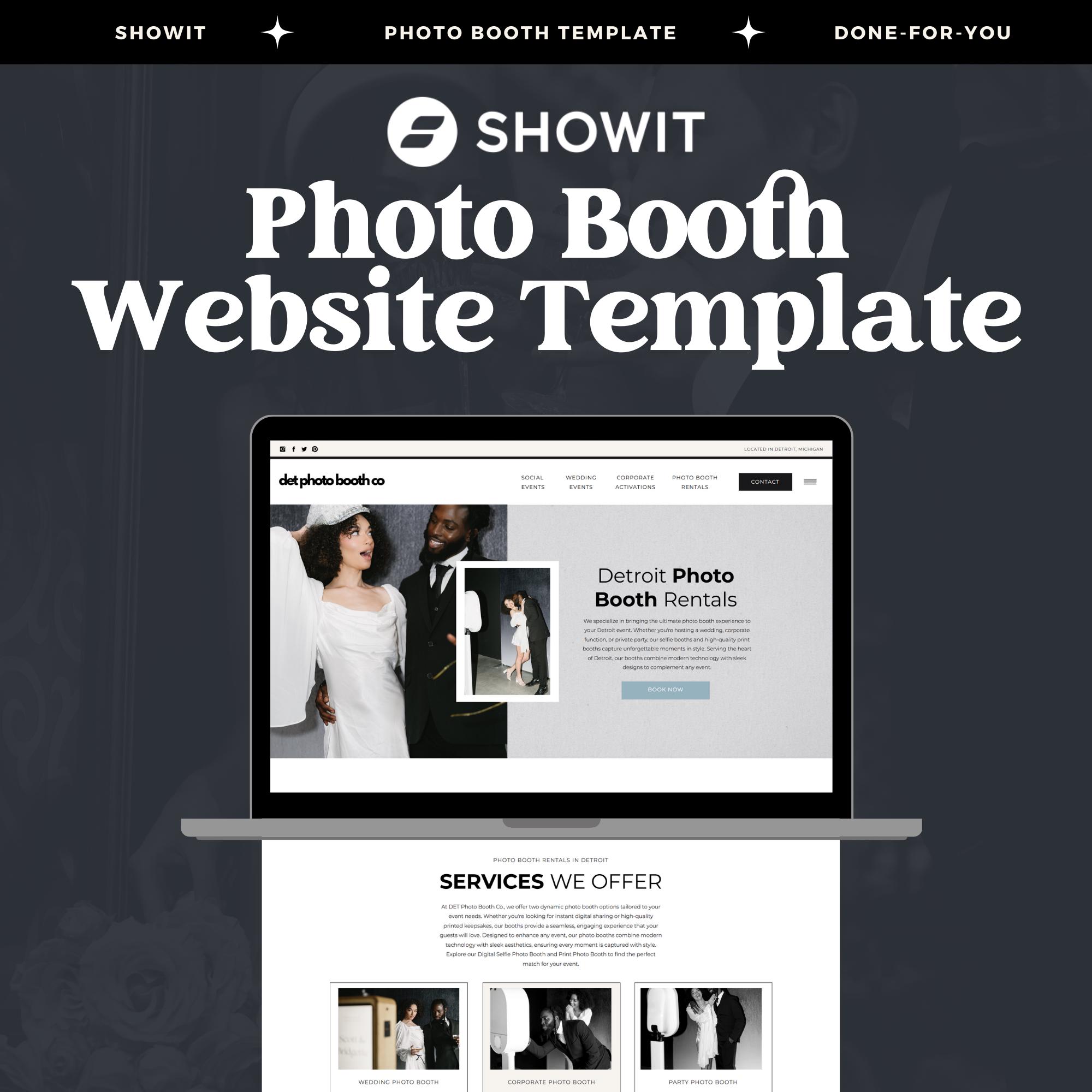 Showit Photo Booth Website Template - Etsy