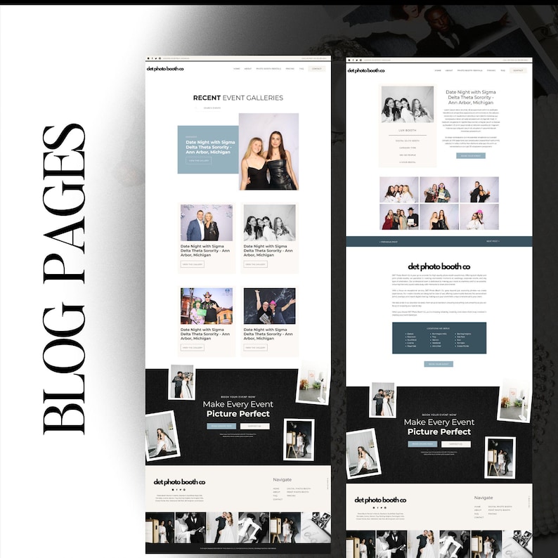 Showit Photo Booth Website Template - Etsy