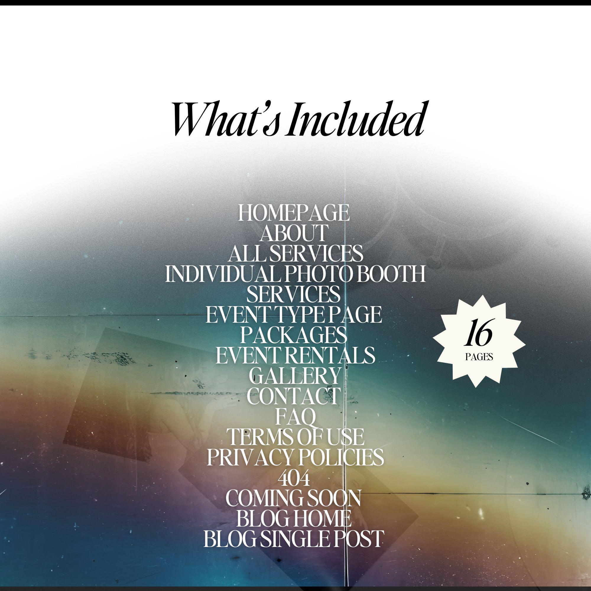 Showit Photo Booth Website Template - Etsy