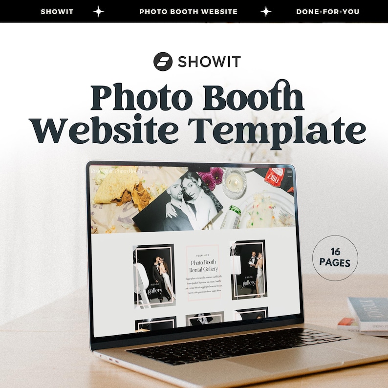 Photo Booth Showit Website Template - Rose Noir Design - Etsy
