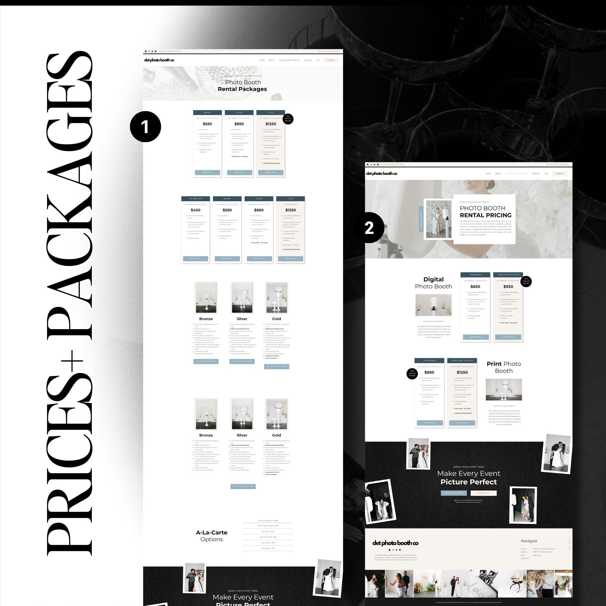 Showit Photo Booth Website Template - Etsy