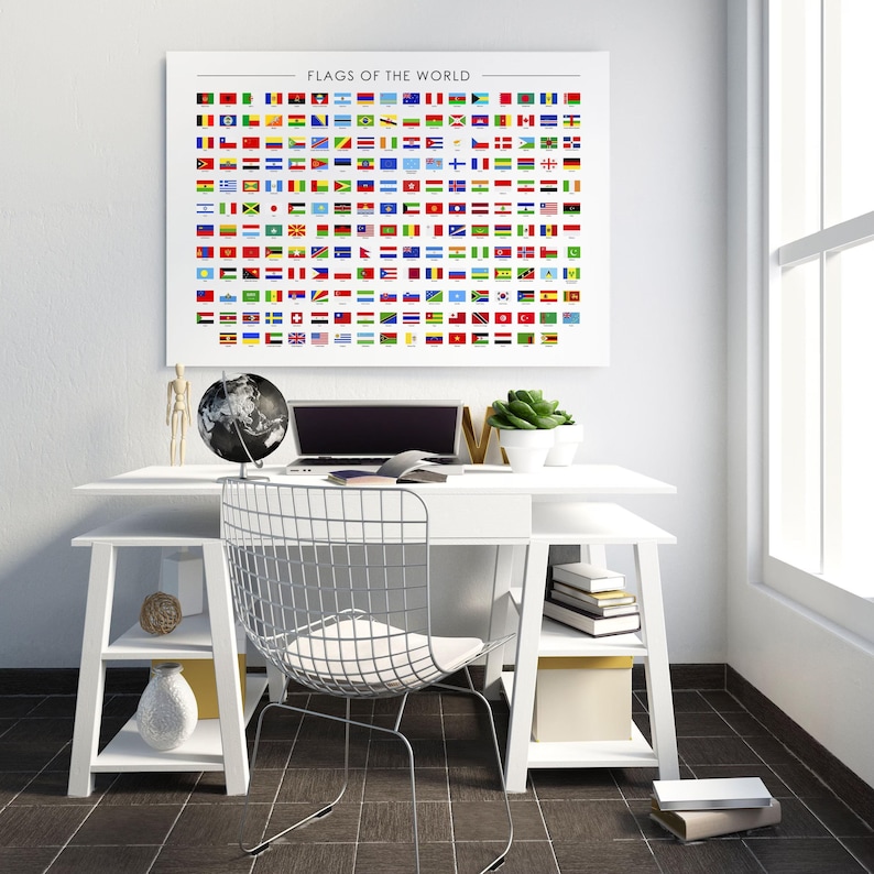 PRINTABLE Flags of the World Poster | Includes De Facto States ...
