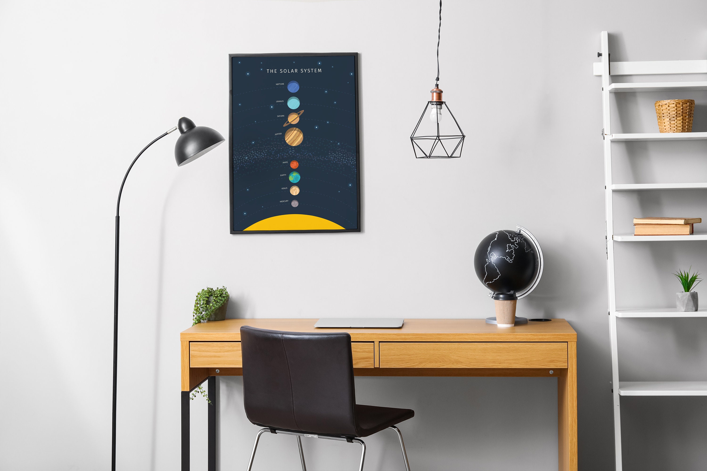 Solar System Poster Giclée Print Sun Planets Asteroid - Etsy