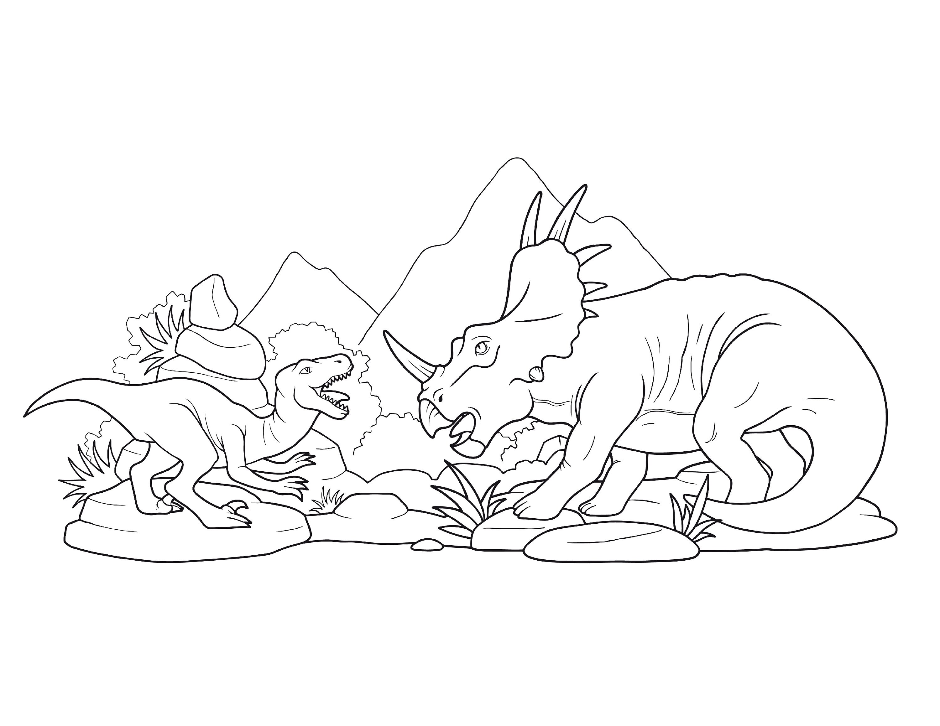 Dinosaur Coloring Pages DIGITAL DOWNLOAD Kids Dinosaur Activity Pages T ...