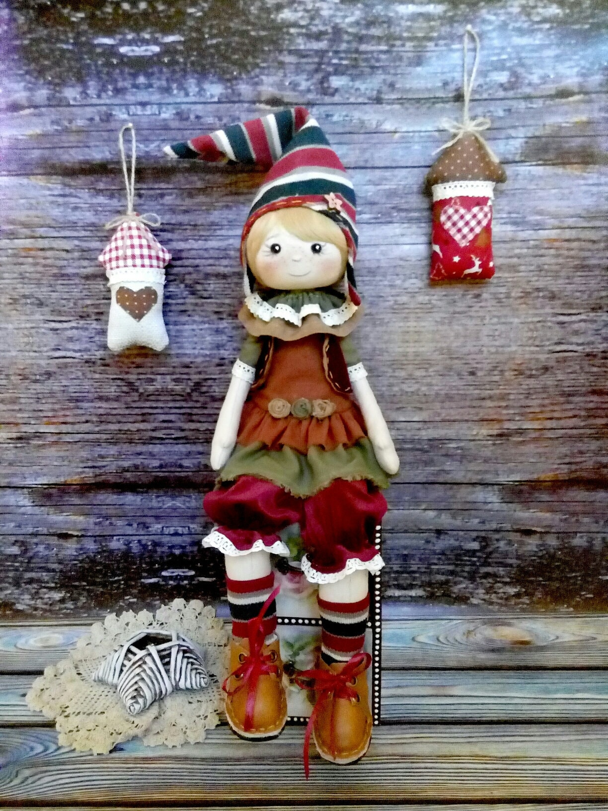Doll Tilda Elf Gnome Interior Collectible Textile Toy Handmade - Etsy