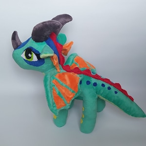 Wings of Fire Dragon Castom Plush Toy Rainwing - Etsy