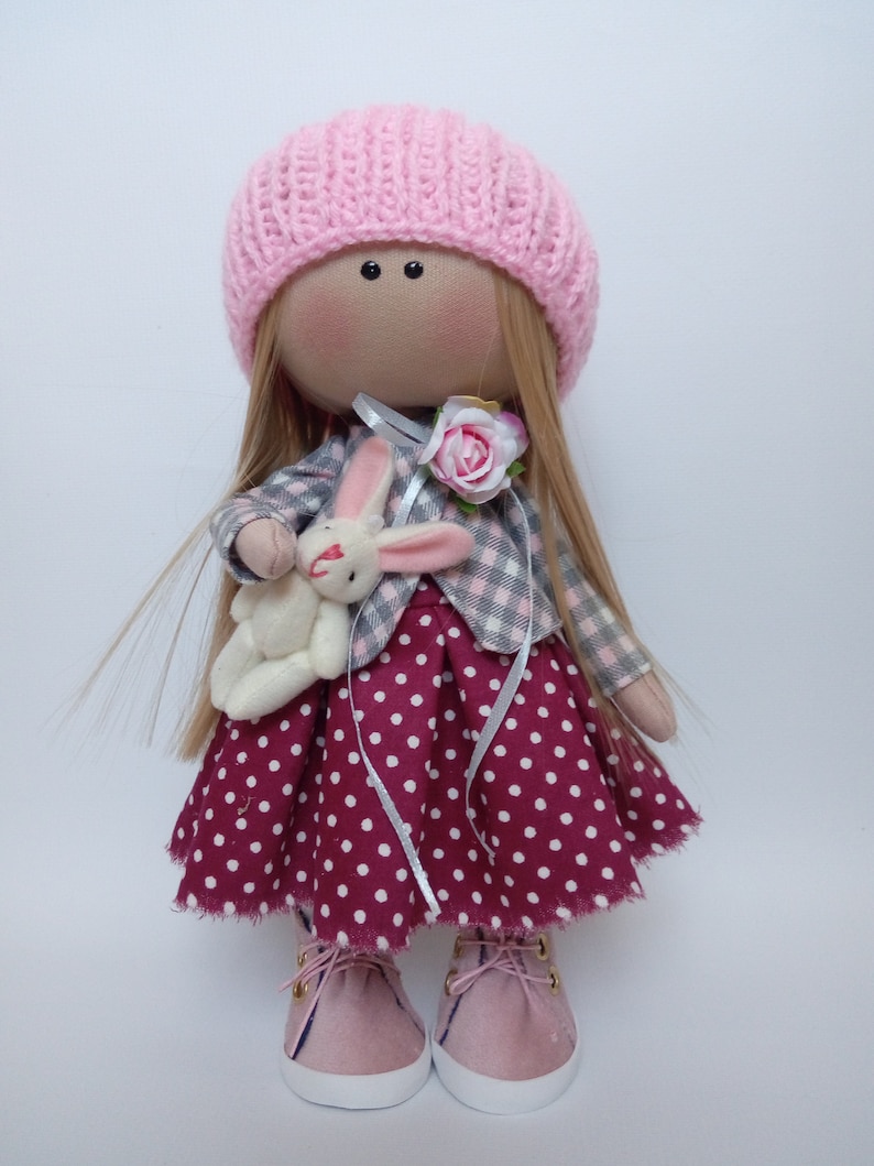 Textil Tilda Doll With Small Toy, Sewing Toy - Etsy