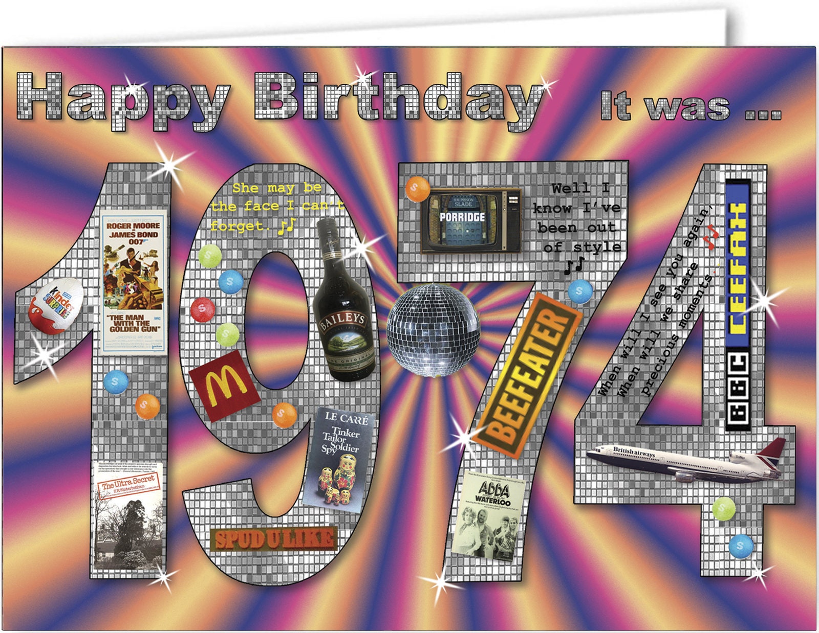 49th Birthday Card Souvenir of 1974 2023 - Etsy UK