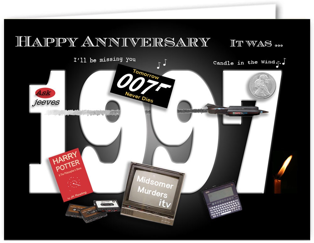 27th Anniversary Card Souvenir of 1997 2024 - Etsy