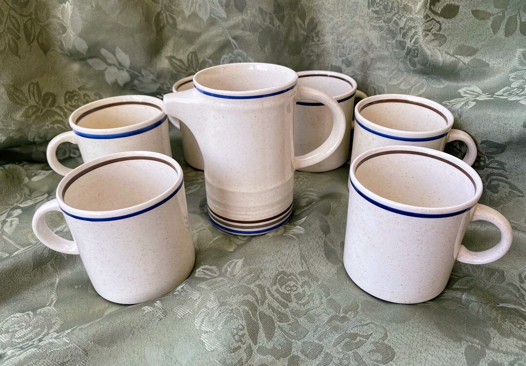 Vintage Arklow Shannon Aran Stone Bluewick Creamer and Mug Set, Made in ...