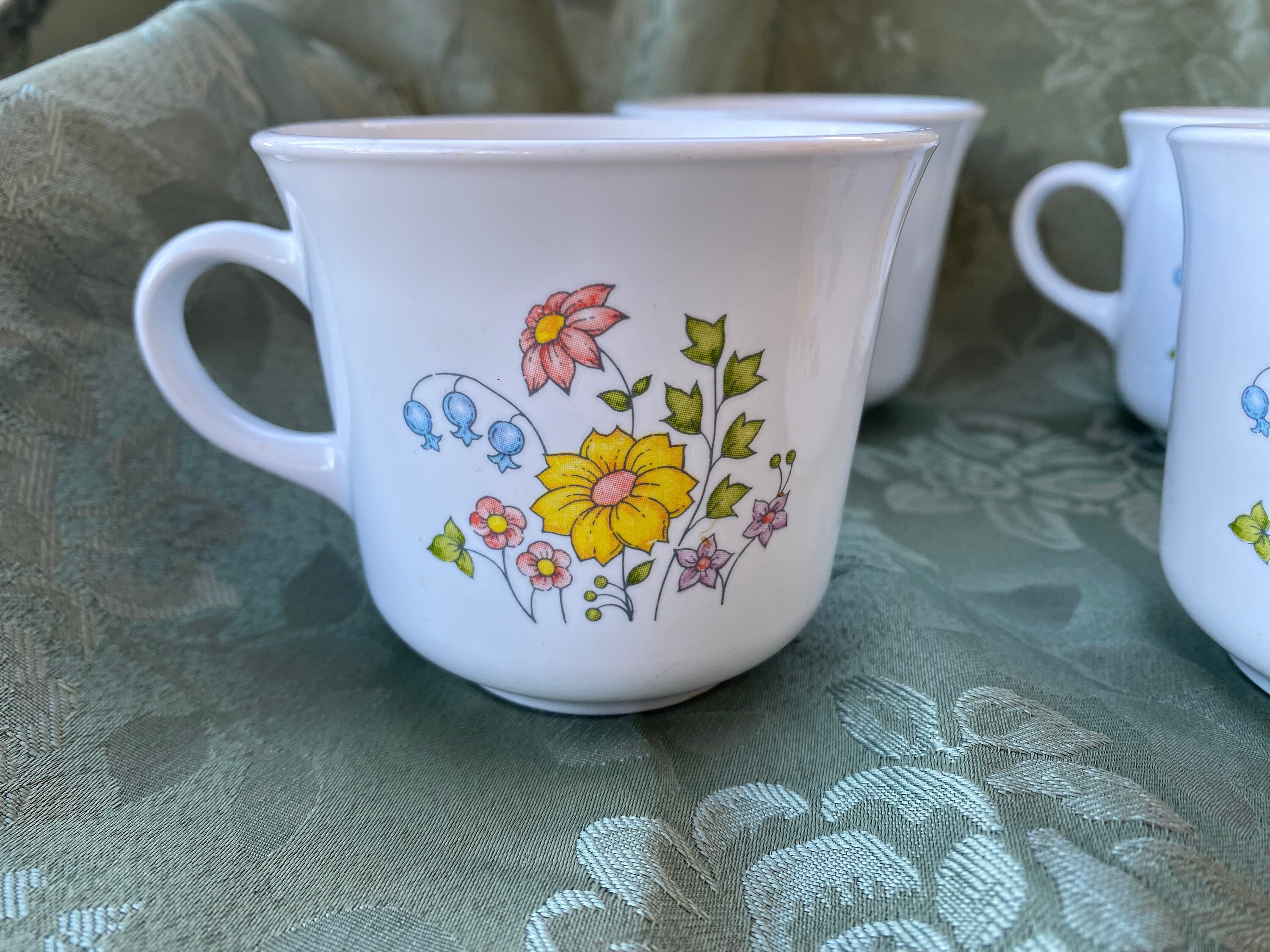 Vintage Corelle by Corning Meadow Pattern, Set of 2 Salad Plates, Set ...