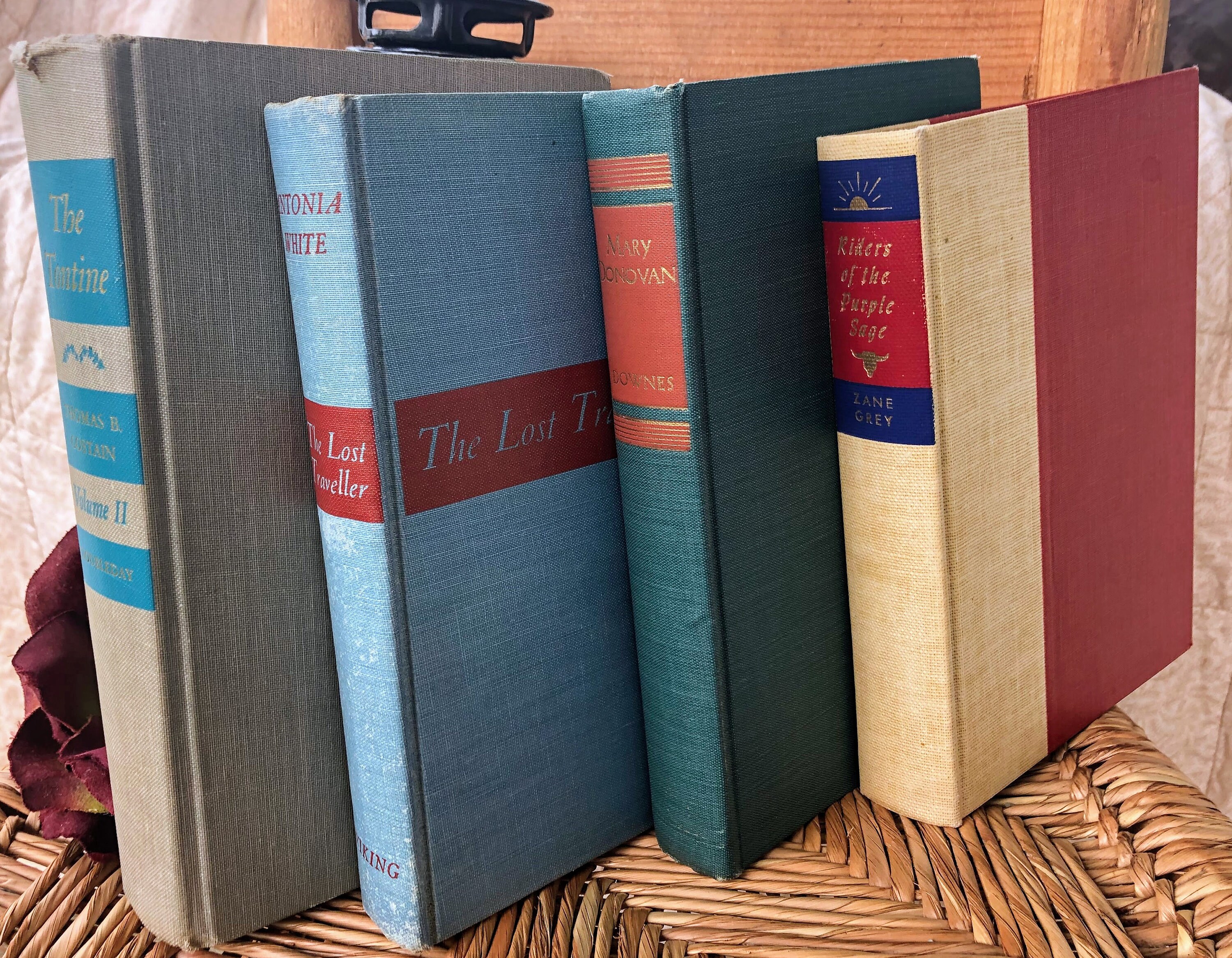 Vintage Book Set, Hardcover Books, Vintage Novels, Decorative Books ...