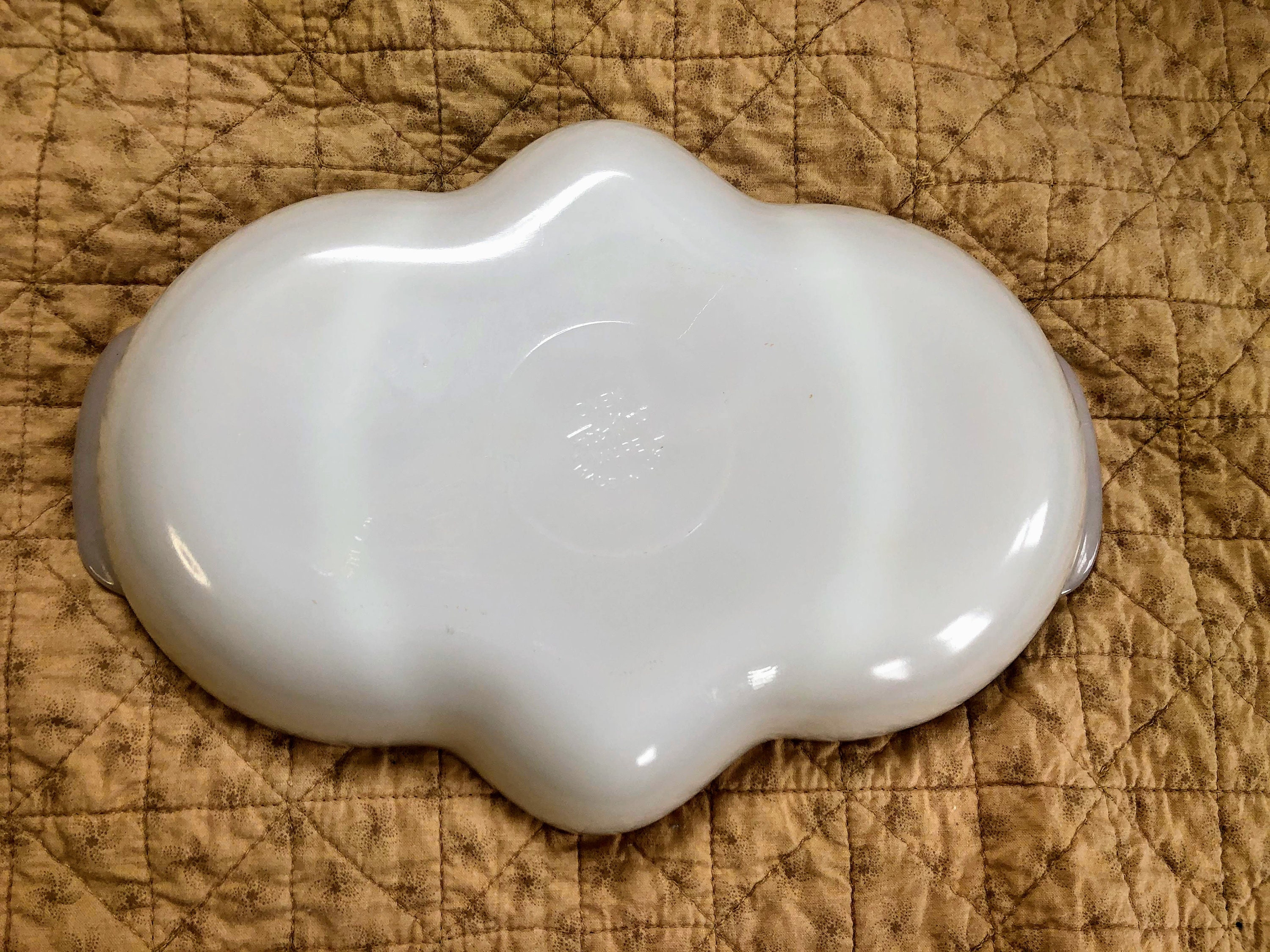 Vintage Fire King Oven Ware White Milk Glass Divided Serving Dish, Made ...