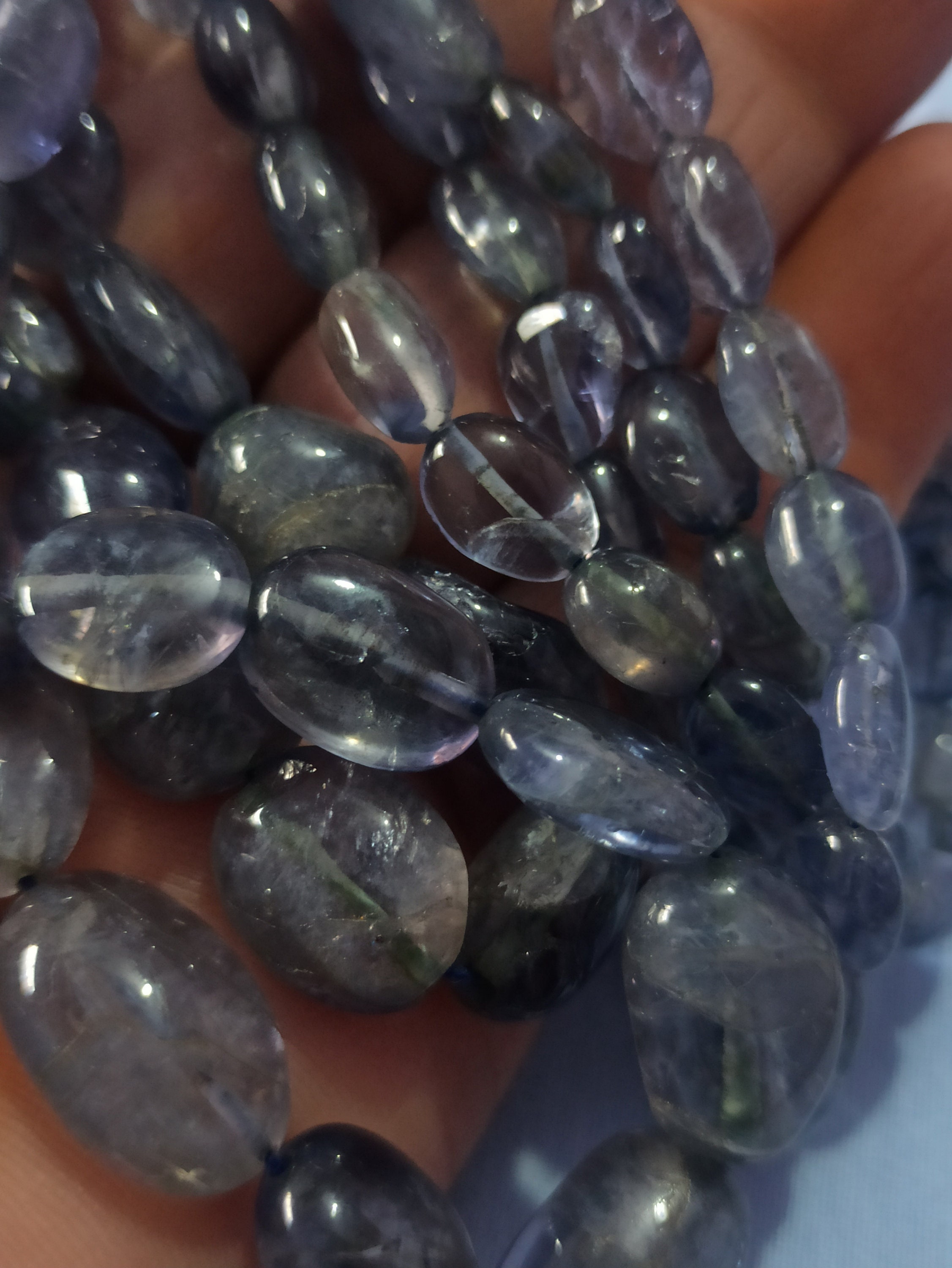 Iolith Glatte Ovale Perlen 6x8-11x17mm Perlen 19 Zoll AAA 351 - Etsy.de