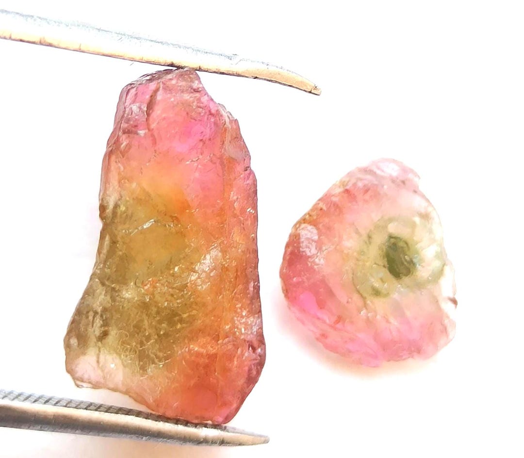 Raw Watermelon Natural Tourmaline Untreated Natural Rough Gemstone for ...