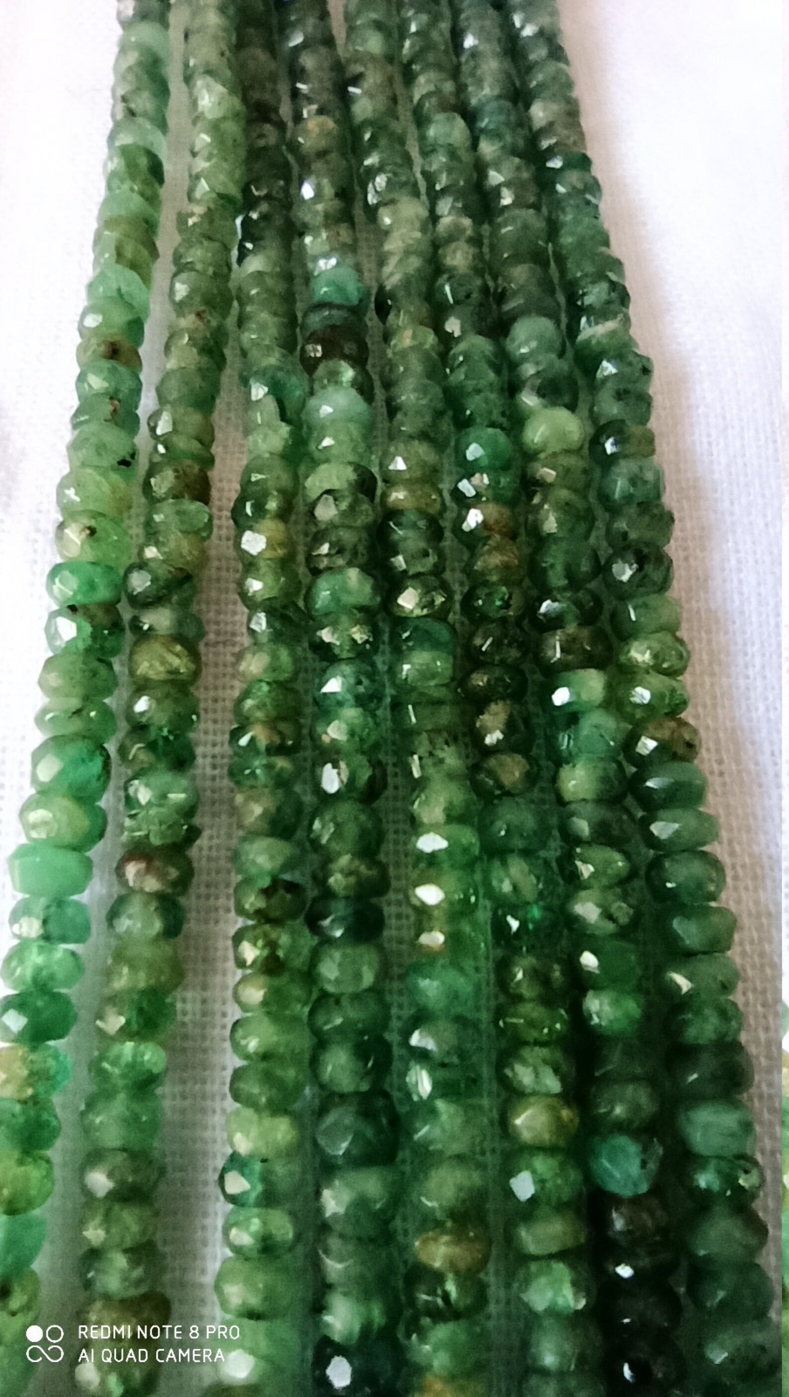 Natural Emerald Faceted Beads String 32 Carat Fine Quality - Etsy