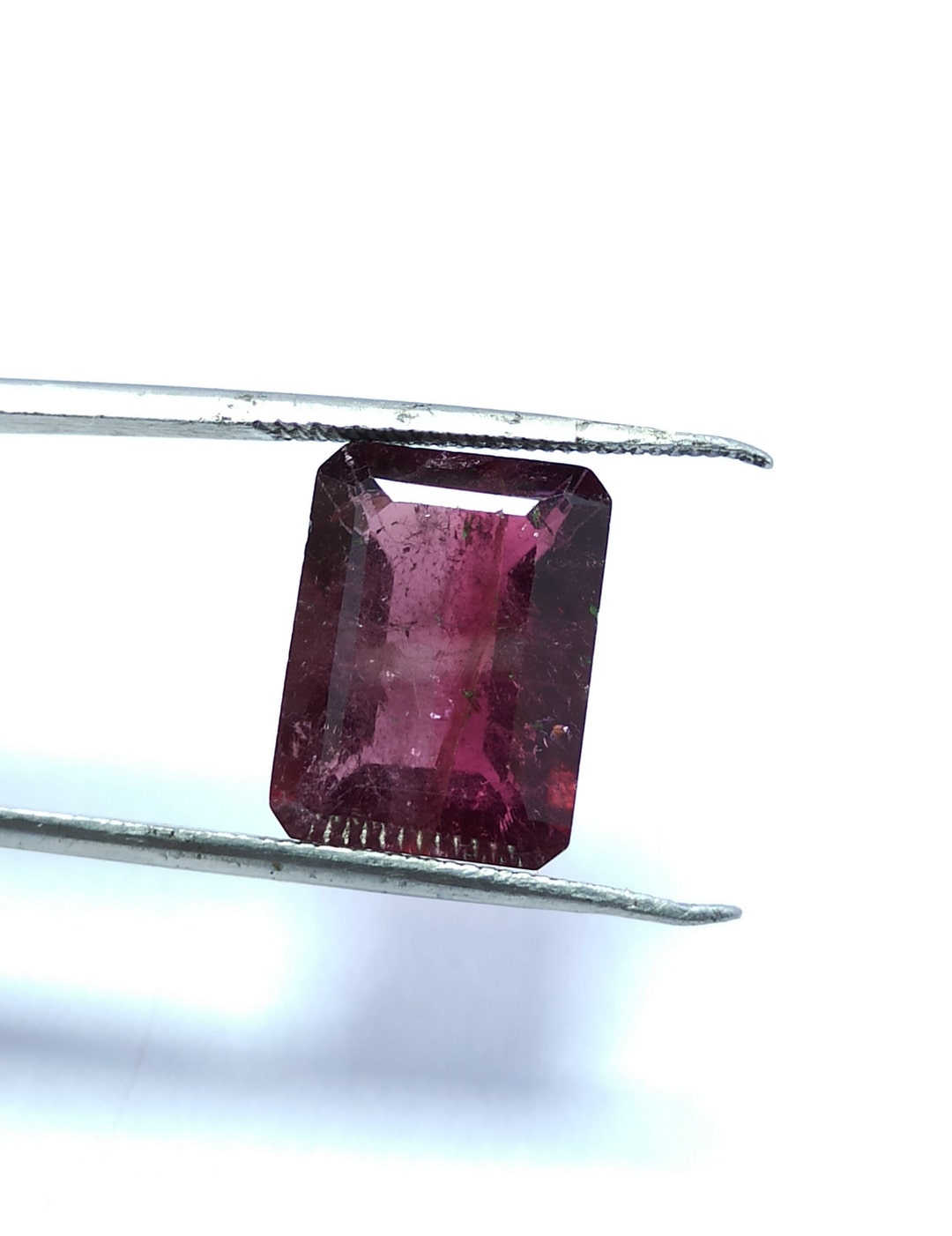 Natural Ruby Lite Tourmaline – 9 Carat Faceted Square Cut Gemstone for ...