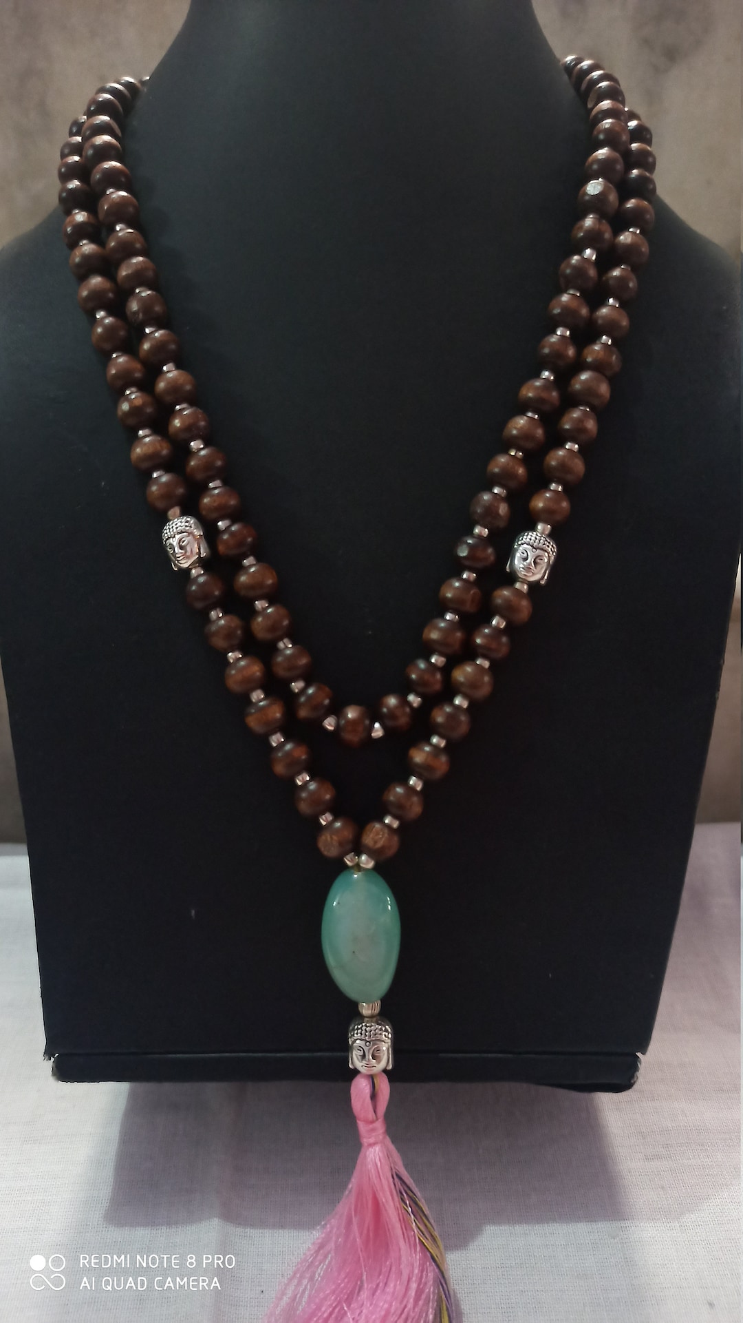 Knotted Wood,tulsi Japa Mala Prayer Beads Hindu Krishna Mala Meditation ...