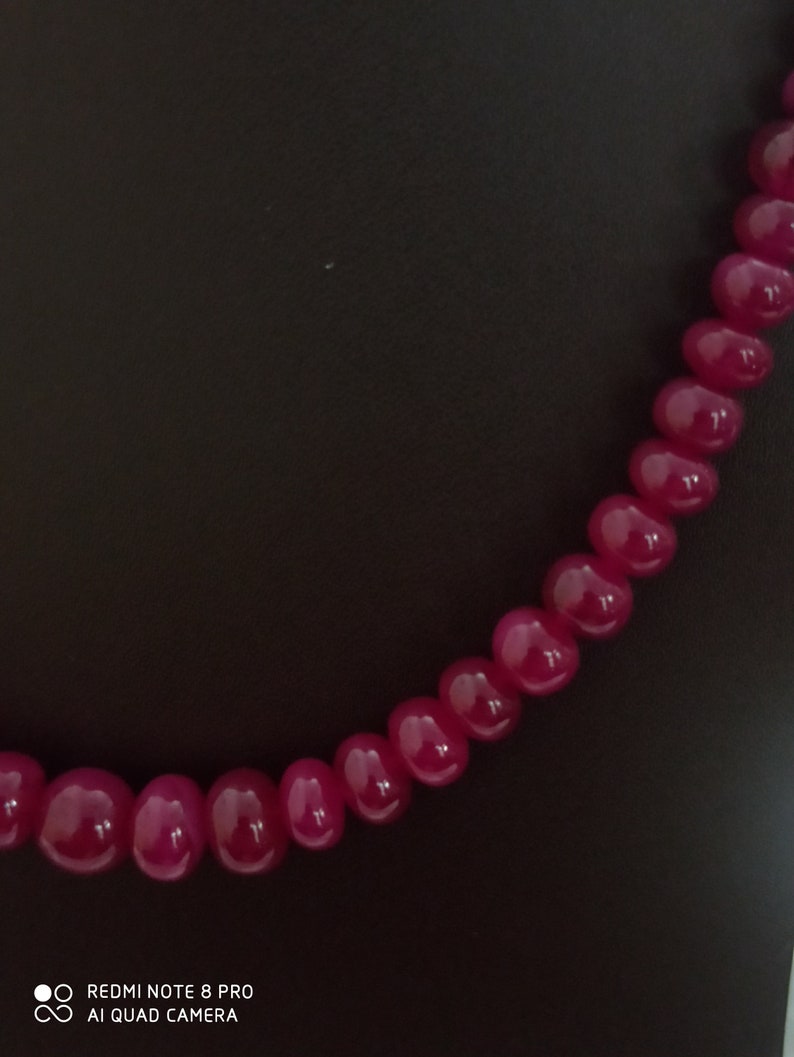 Ruby Beads Necklace 5x5-9x9 Mm 19''AAA 289 Carat - Etsy