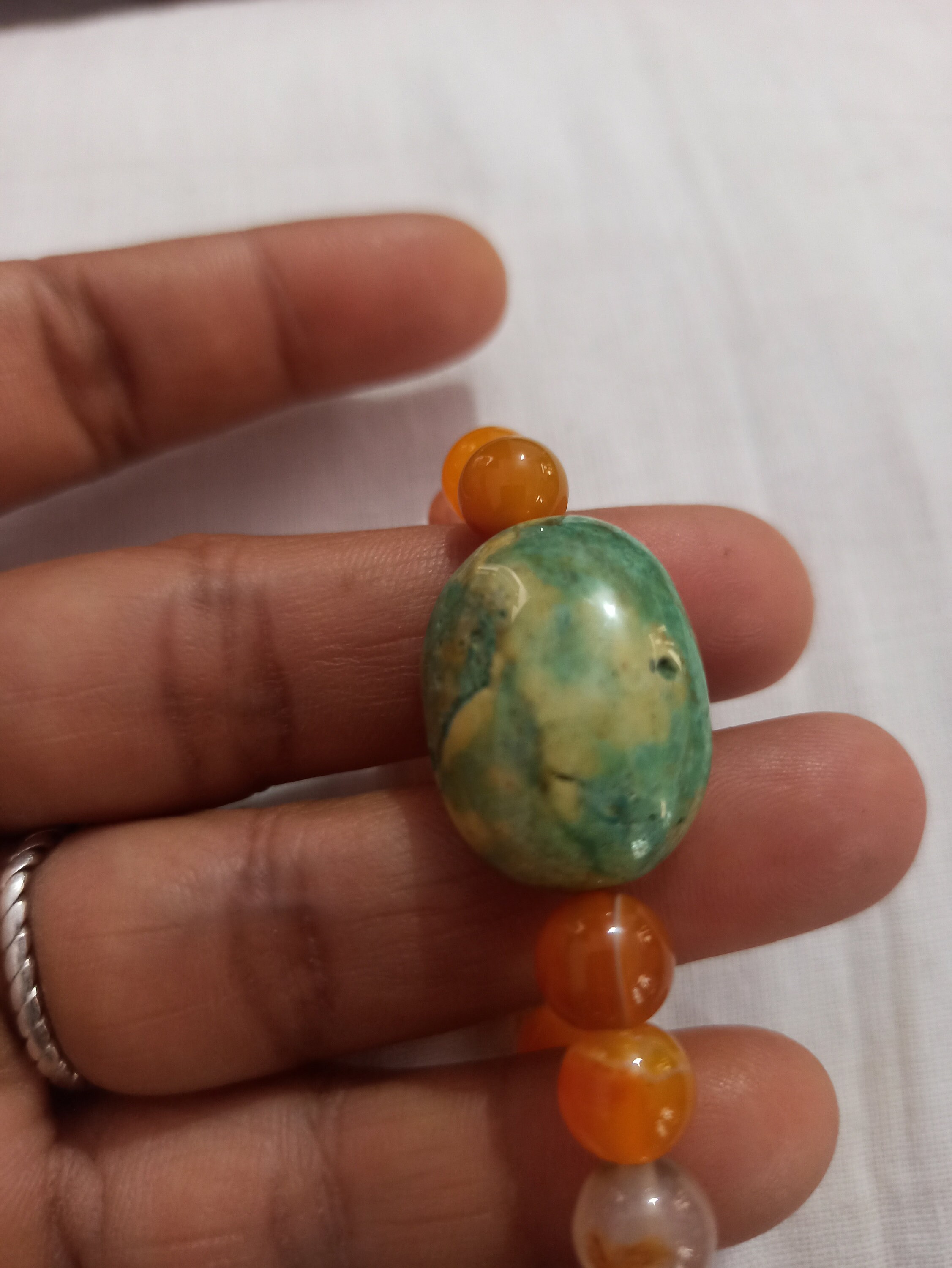 Caroline Bracelet Natural Caroline Stone Smooth Gemstone Beads | Etsy