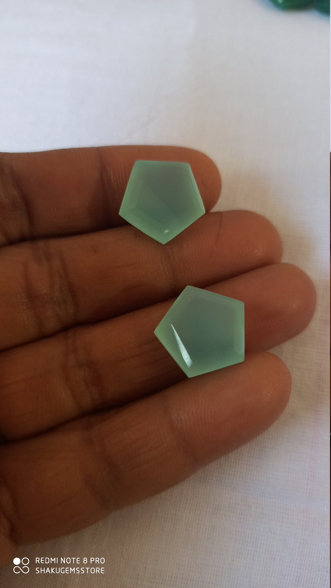 Natural Mulit Gemstone Cut Pentagon Shape Faceted 2 Piece Set - Etsy