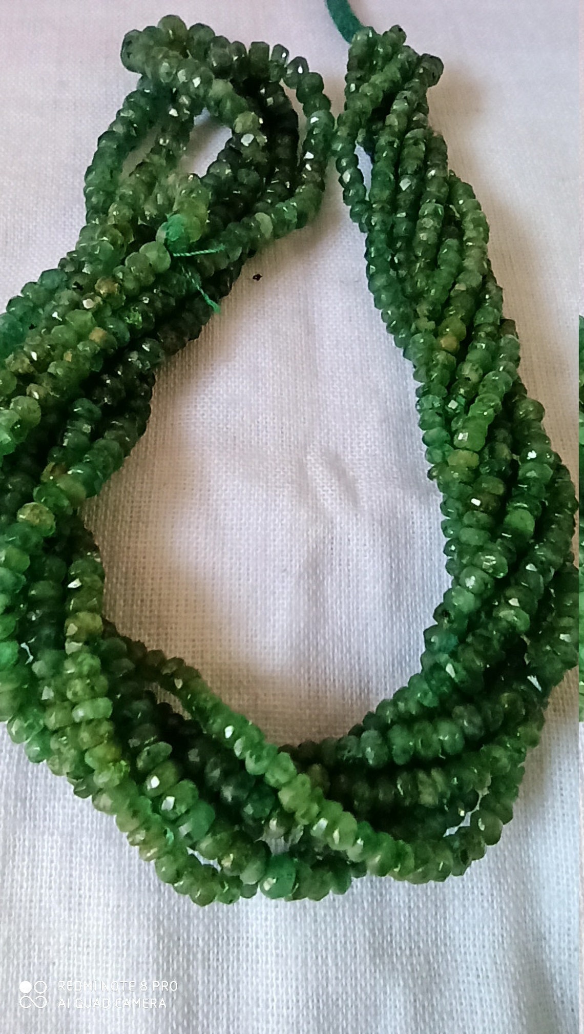 Natural Emerald Faceted Beads String 32 Carat Fine Quality - Etsy