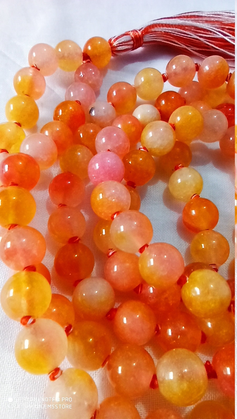 Natural Orange Jade Japa Mala 108 Beads AAA Round Beads Highly | Etsy