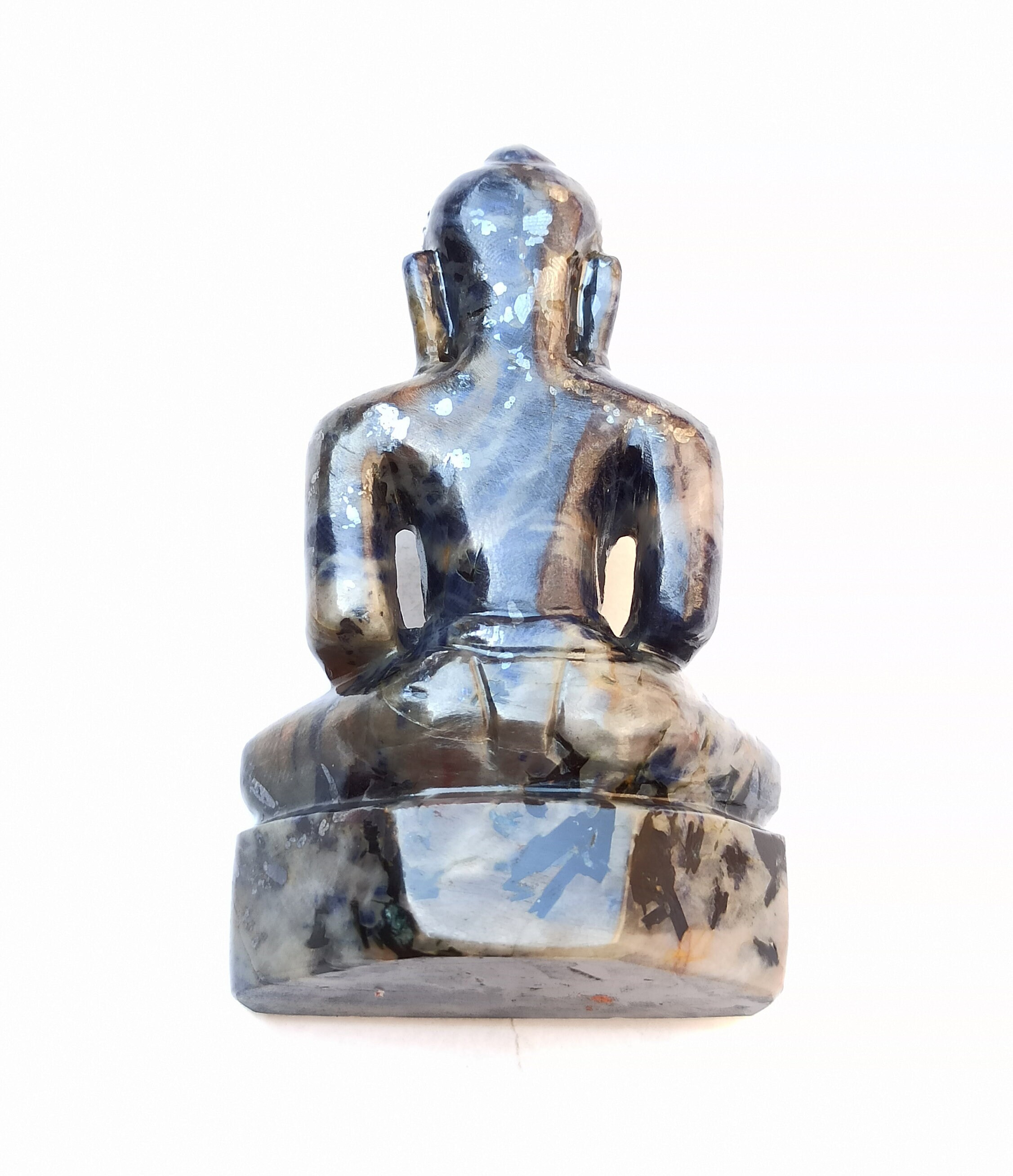 Blue Sapphire Hand Carved Mahaveer Statue AAA Natural Gemstone - Etsy