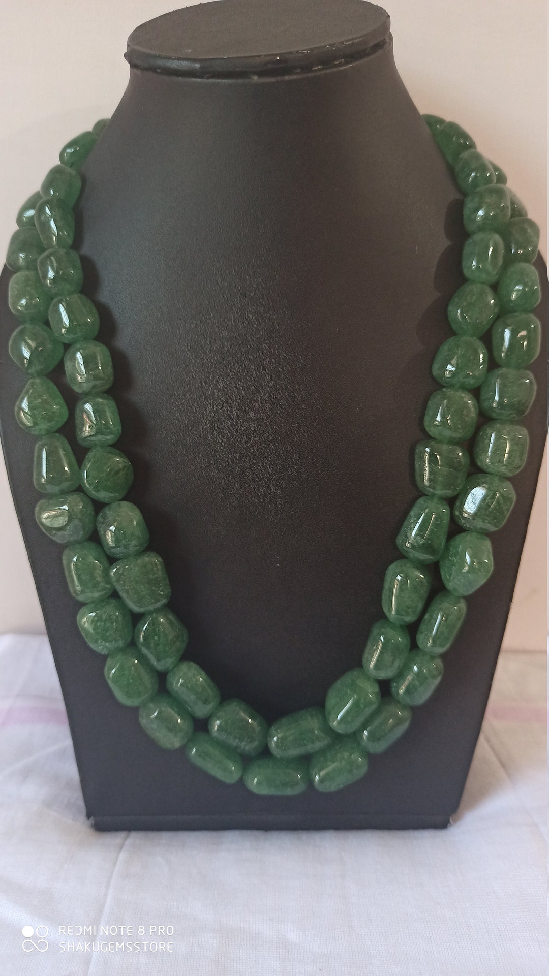 Natural Green Strawberry Quartz Smooth Tumble Beads Gemstone - Etsy