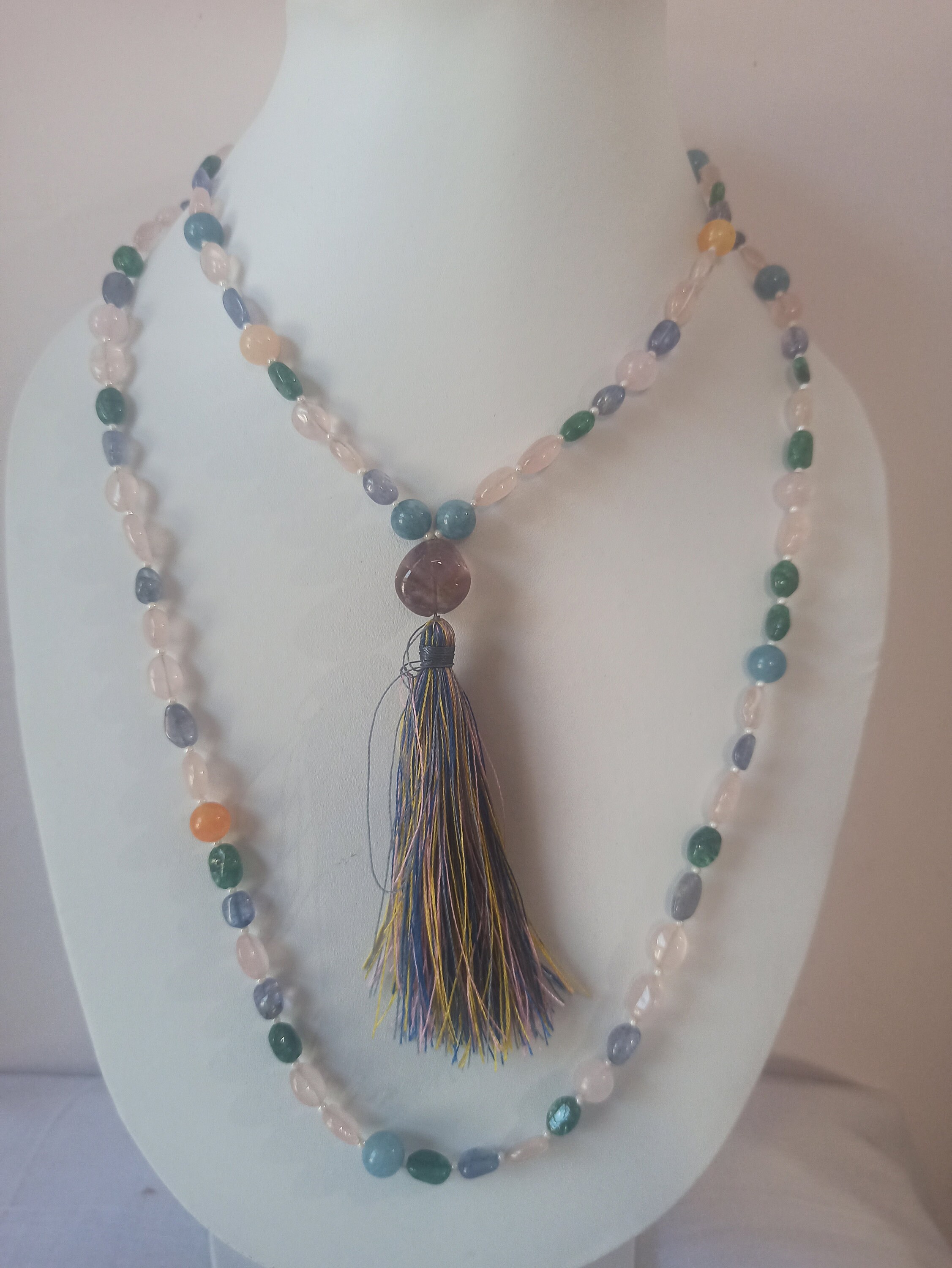 Natural Multi Gemstone Japa Mala Prayer Beads Japa Mala 108 - Etsy