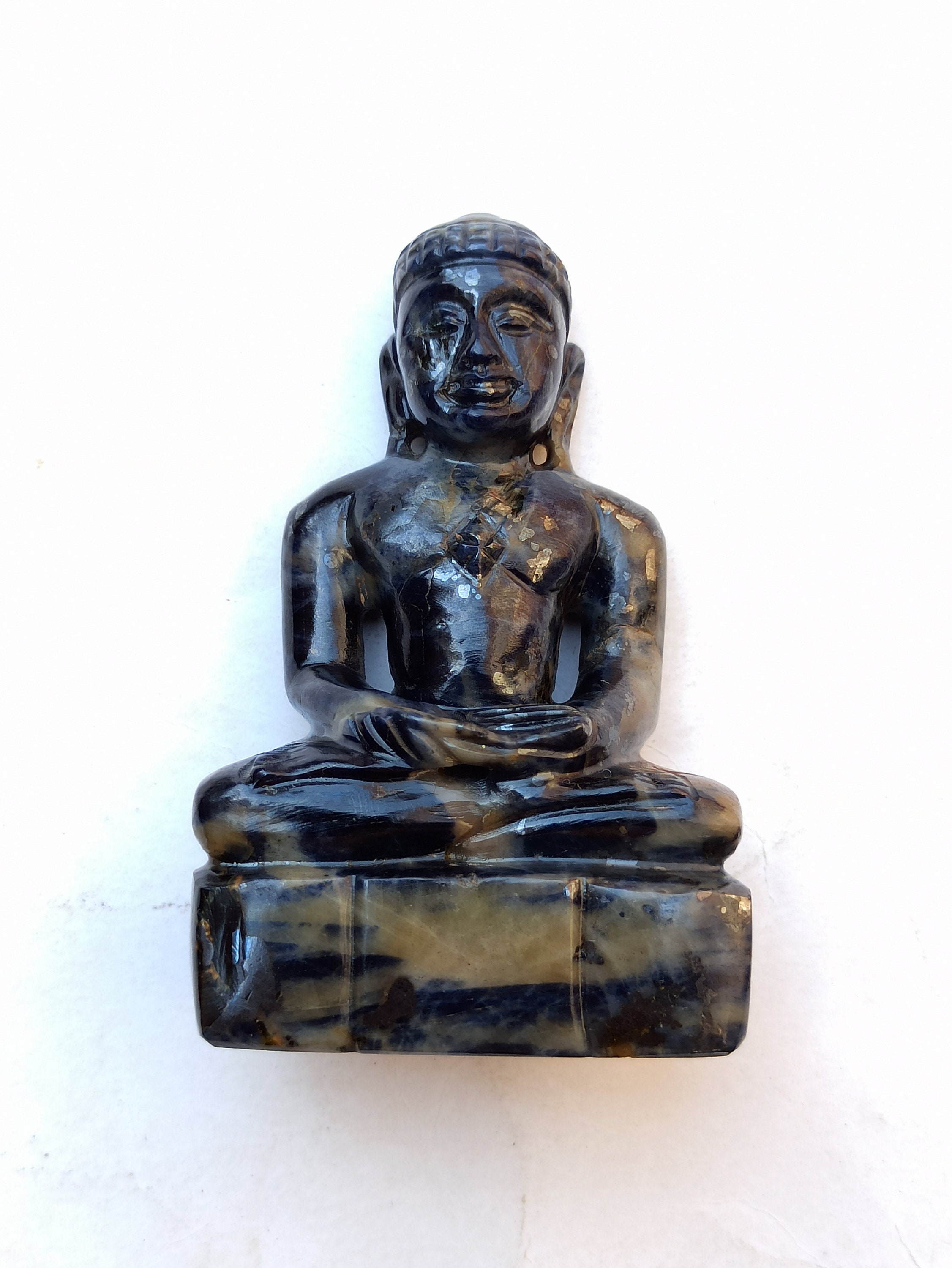 Blue Sapphire Hand Carved Mahaveer Statue AAA Natural Gemstone - Etsy