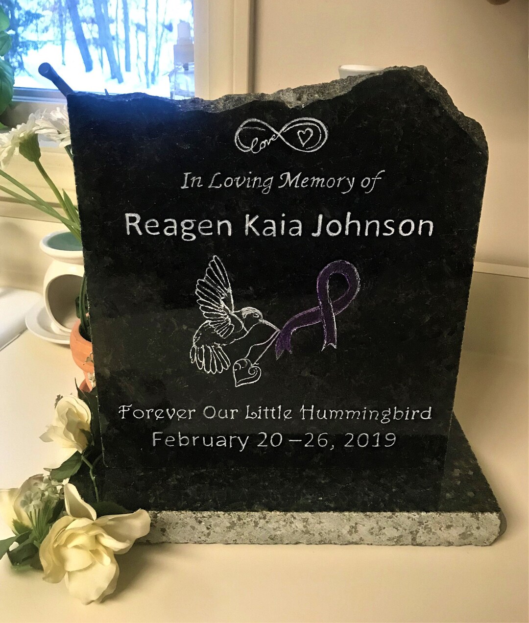 Infant Memorial Stones / Infant Grave Markers / Baby Gravestone 11" X ...