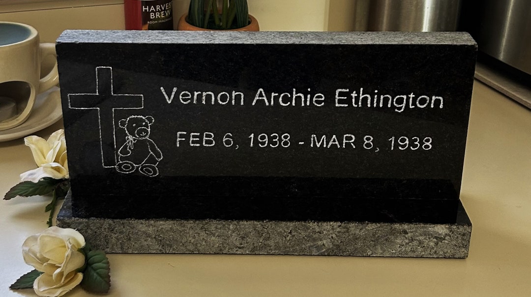 Longer Saying 5-6 High W Base Infant Memorial Stones/grave Marker ...