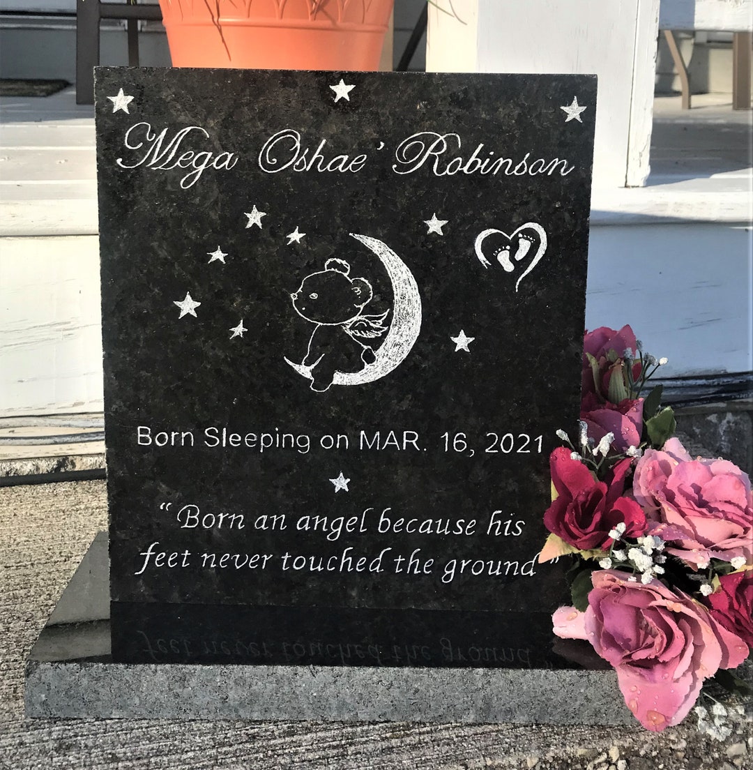 Infant Memorial Stones / Infant Grave Markers / Baby Gravestone 11" X ...