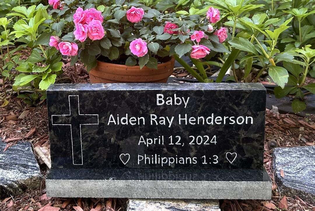Infant Memorial Stones / Infant Grave Markers / Baby Gravestone 11-12"w ...