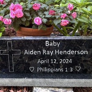 Infant Memorial Stones / Infant Grave Markers / Baby Gravestone 11-12"w ...