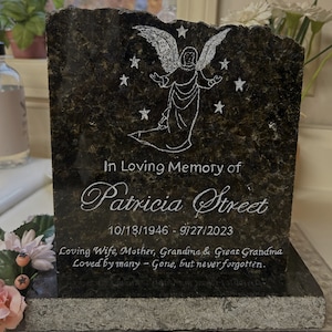 Small Affordable, Personalized Memorial Stone / Urn Marker ~ Solid ...