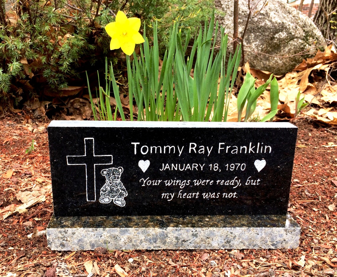 Infant Memorial Stones / Infant Grave Markers / Baby Gravestone 11-12"w ...