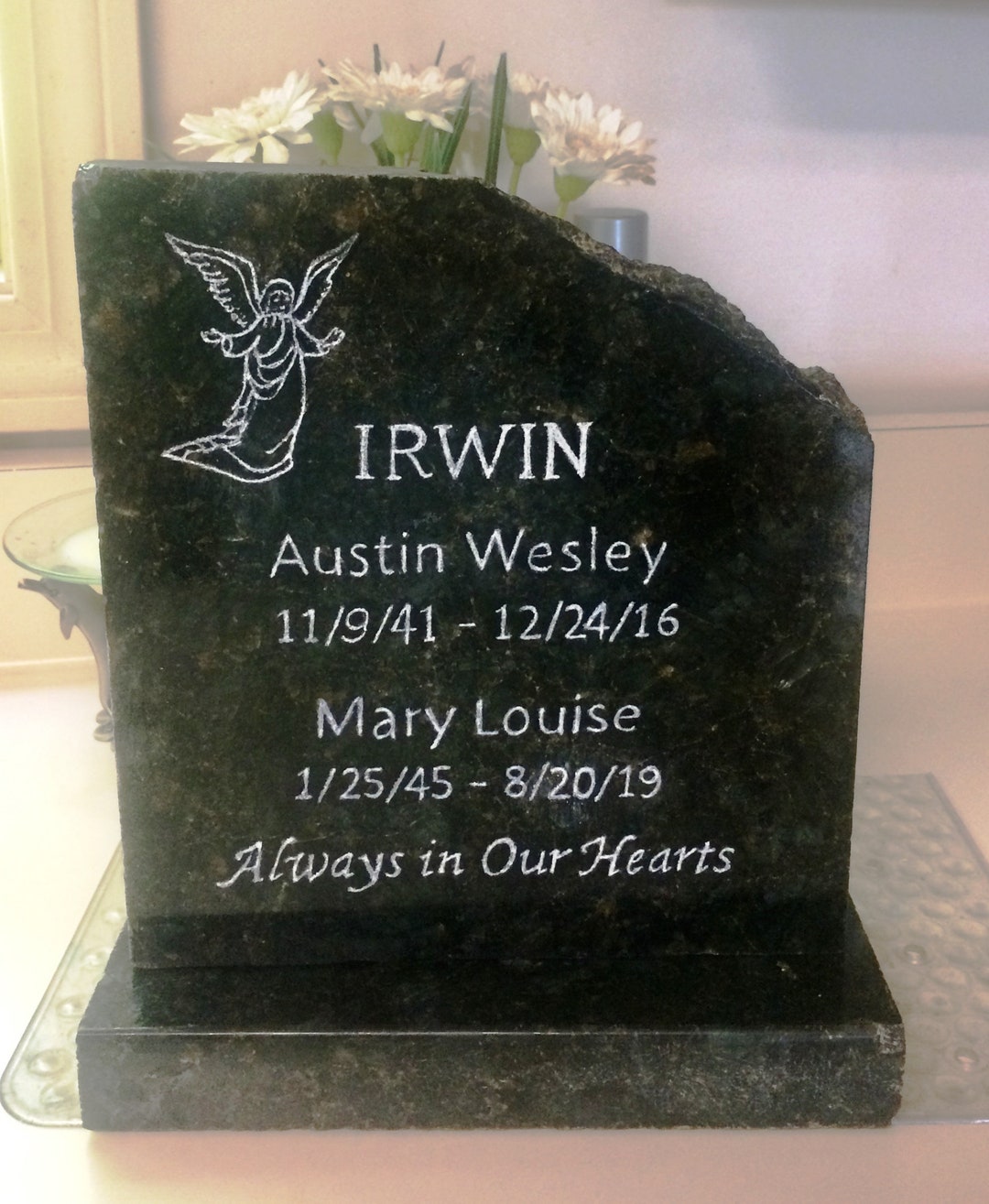 Small Affordable, Personalized Memorial Stone / Urn Marker ~ Solid ...