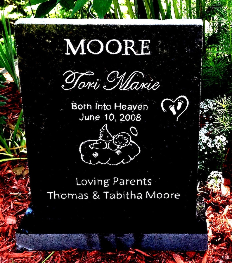 Affordable Infant Memorial Stones With Butterflies/high DETAIL Grave ...