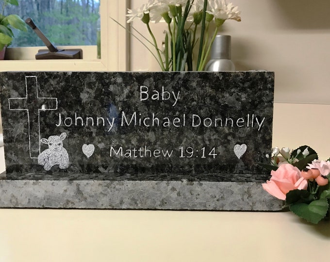 Infant Memorial Stones / Infant Grave Markers / Baby Gravestone 11-12w ...