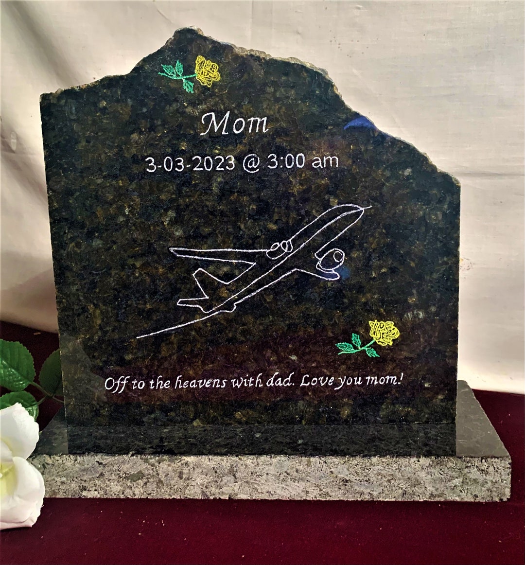 Small Affordable, Personalized Memorial Stone / Urn Marker ~ Solid ...