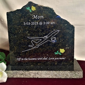 Small Affordable, Personalized Memorial Stone / Urn Marker ~ Solid ...