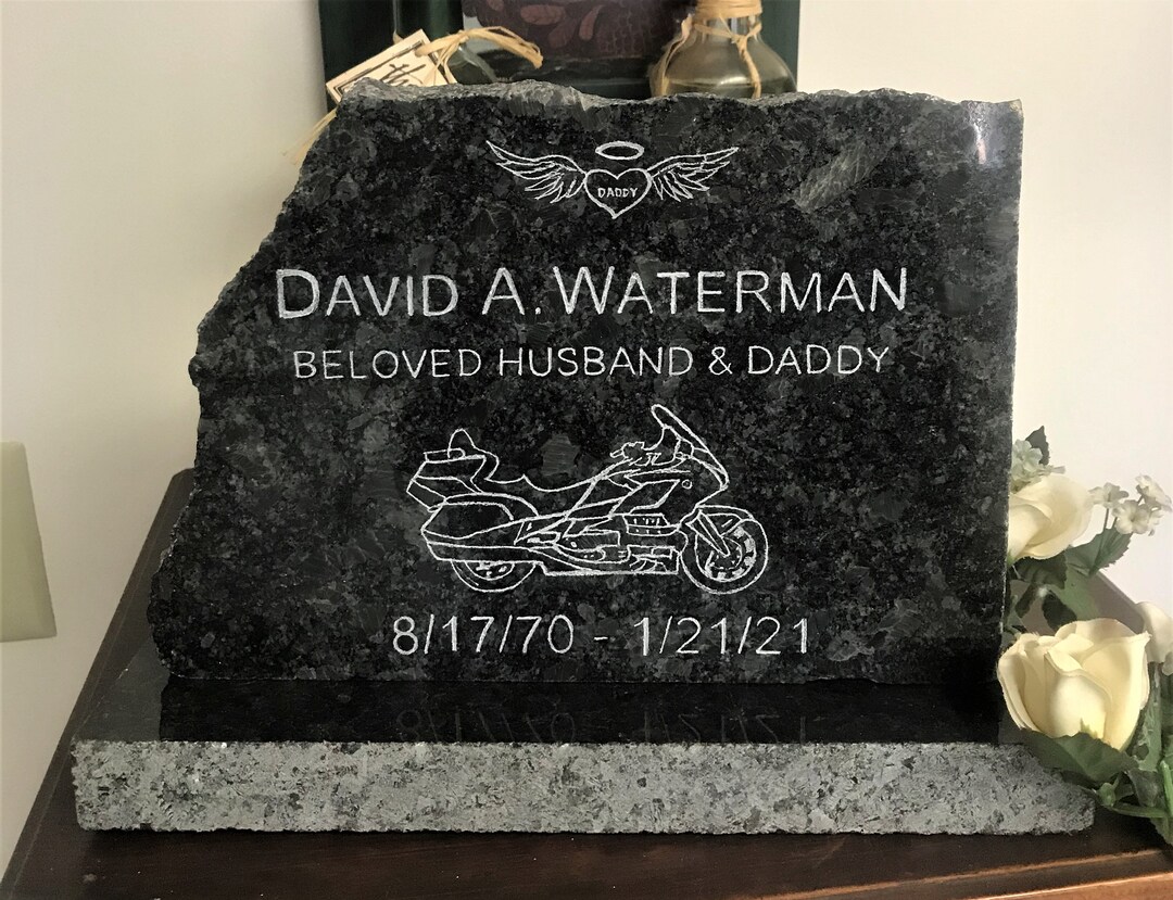 Small Affordable Personalized Memorial Stone / Urn Marker ~ Solid ...