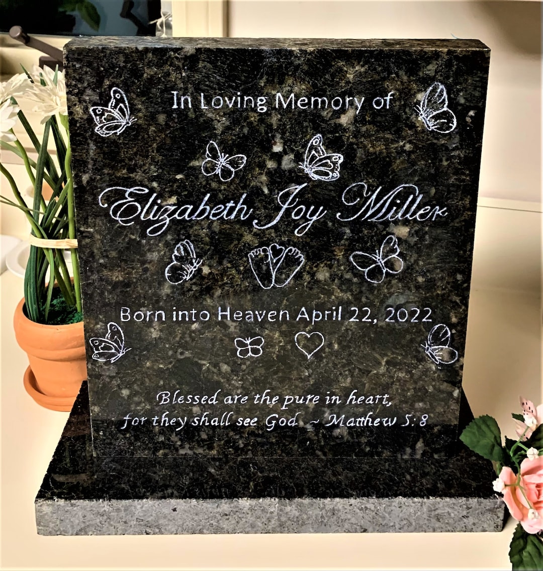 Affordable Infant Memorial Stones With Butterflies/high DETAIL Grave ...