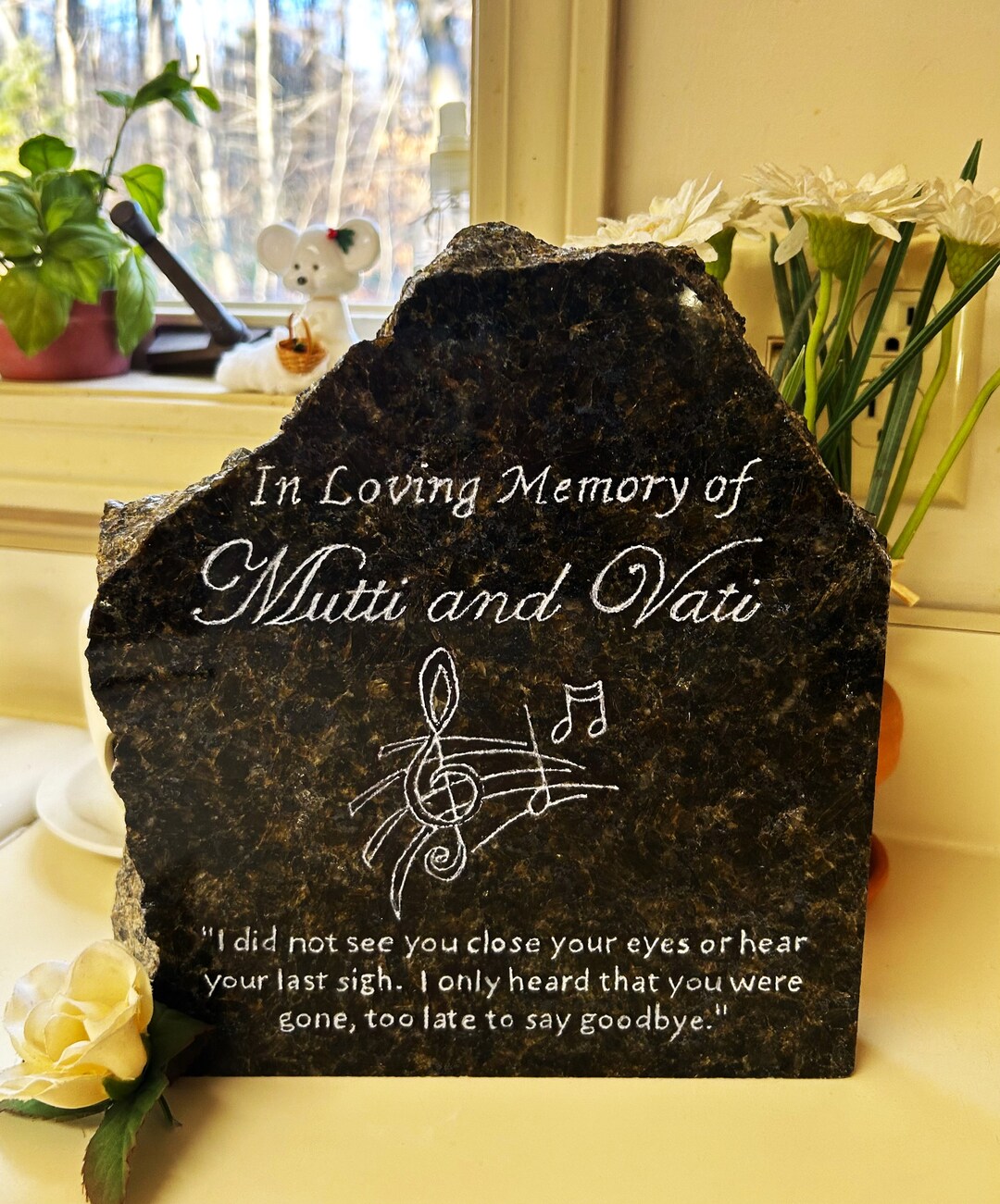 Small Affordable, Personalized Memorial Stone / Urn Marker ~ Solid ...