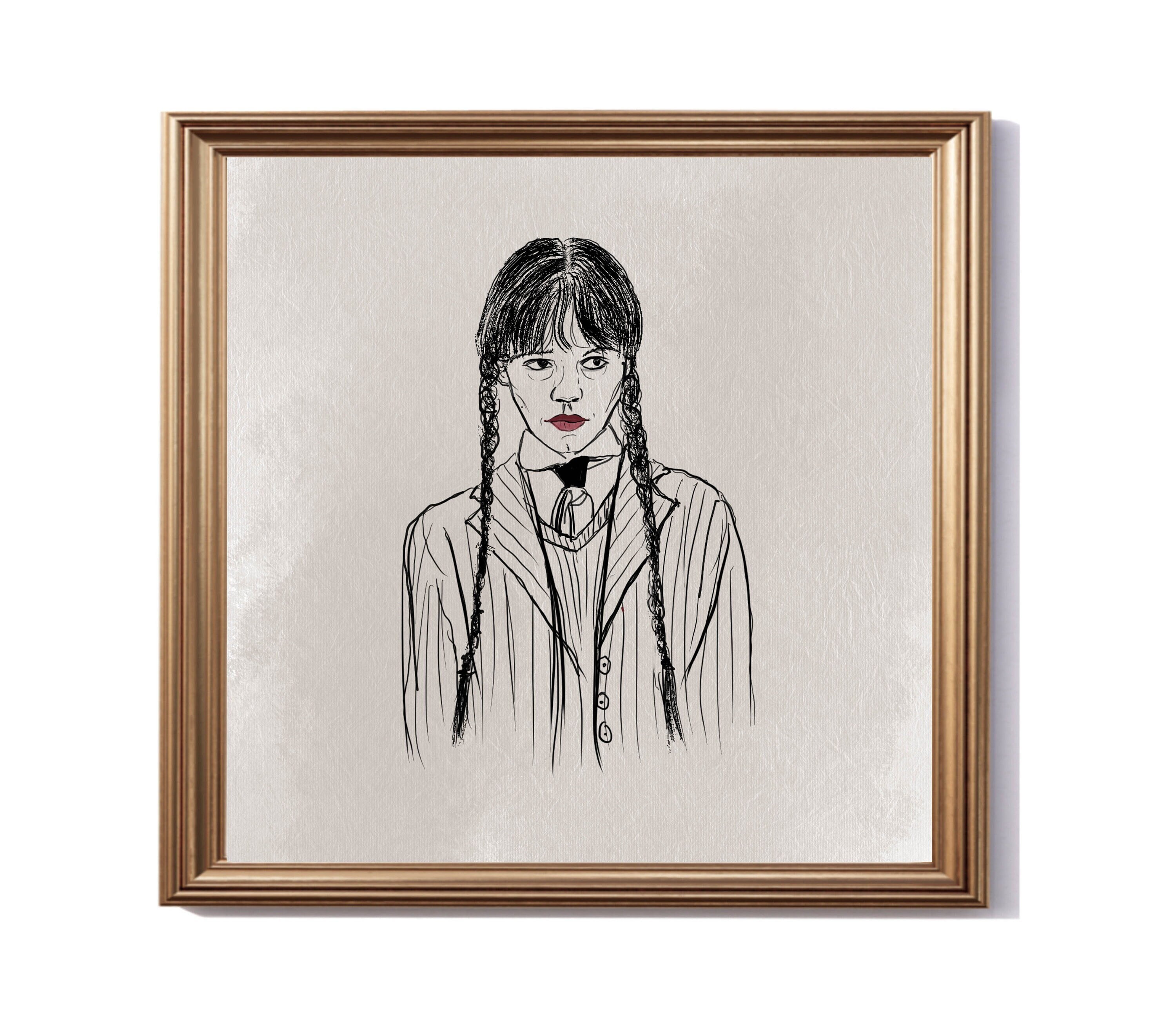 Wednesday Addams Png Wednesday Addams Family Print Girls Room Art ...