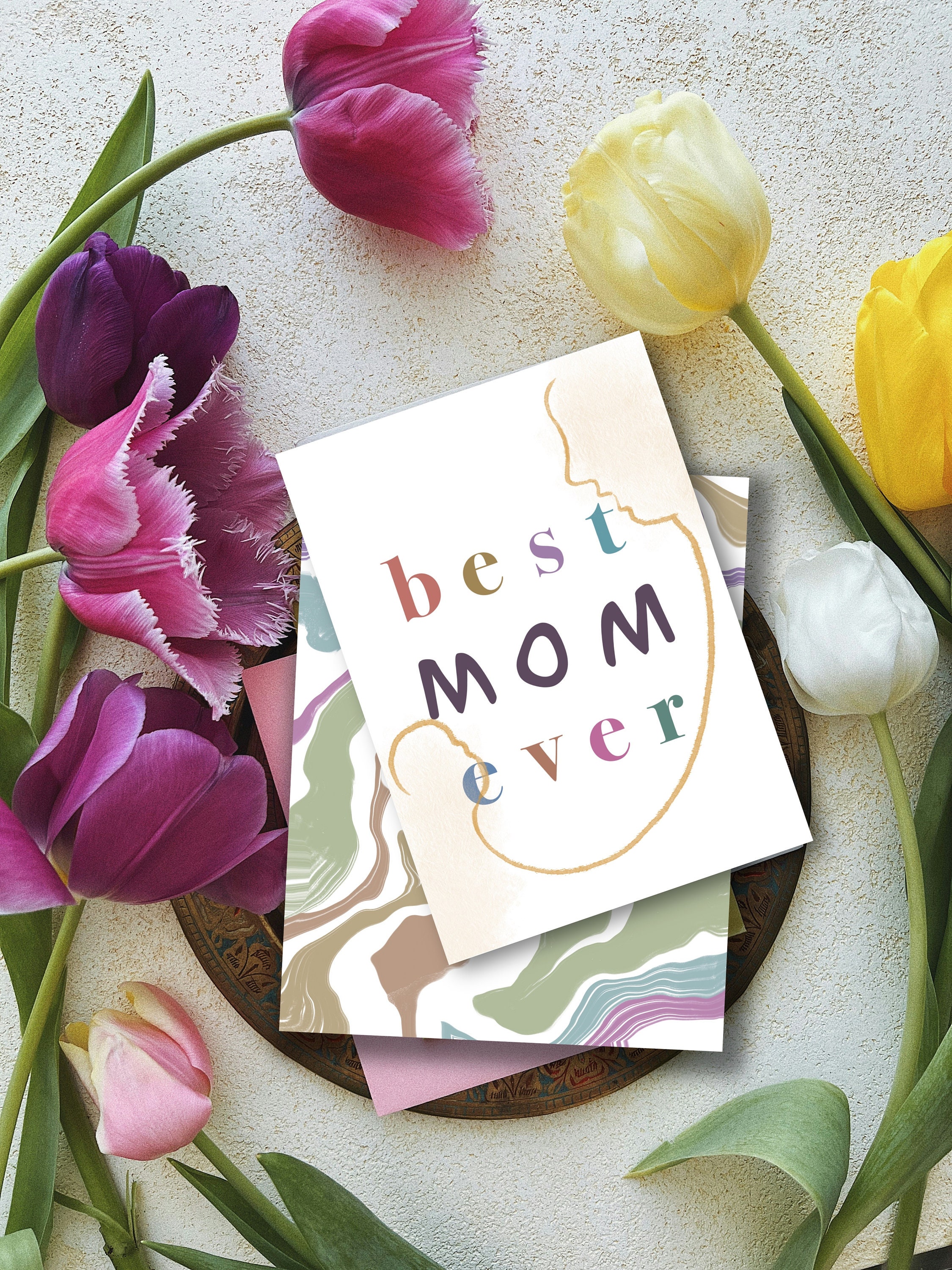 Printable Mothers Day Card Best Mom Ever Happy Mothers Day Card All ...